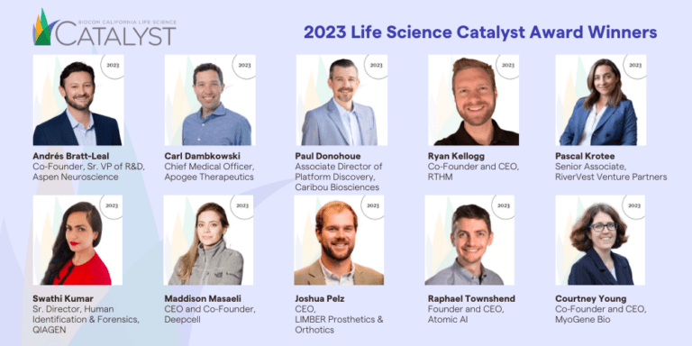 Meet Our 2023 Catalyst Awards Winners - Biocom California